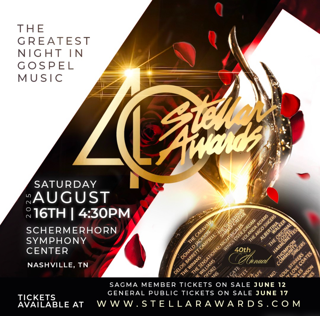 40th Annual Stellar Gospel Music Awards: Full List of 2025 Nominees ...